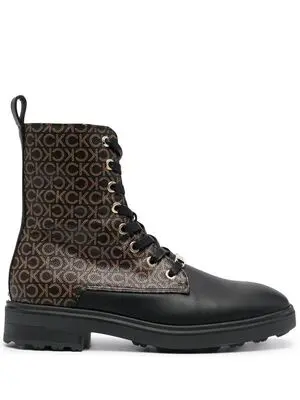 Calvin Klein Monogram Lace-up Boots