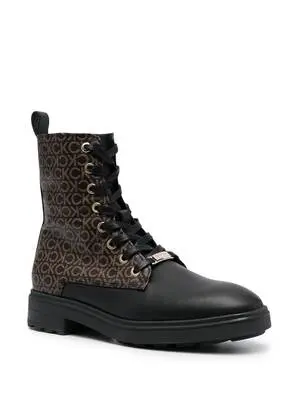 Calvin Klein Monogram Lace-up Boots