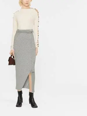 Proenza Schouler Micro-ribbed Button-embellished Jumper