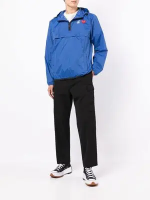 Play Comme Des Garcon X K-way Quarter-zip Jacket - Blue