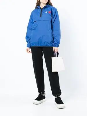 Play Comme Des Garcon X K-way Quarter-zip Jacket - Blue