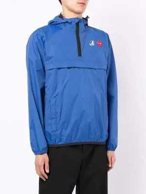 Play Comme Des Garcon X K-way Quarter-zip Jacket - Blue
