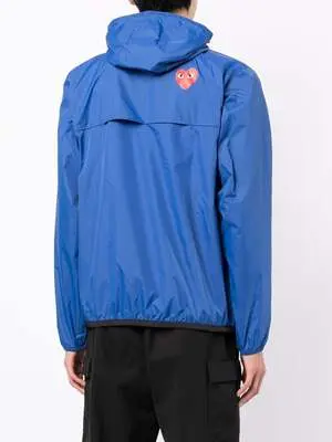 Play Comme Des Garcon X K-way Quarter-zip Jacket - Blue