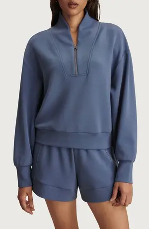 Varley Varley Davidson Woven Sweatshirt Bijou Blue