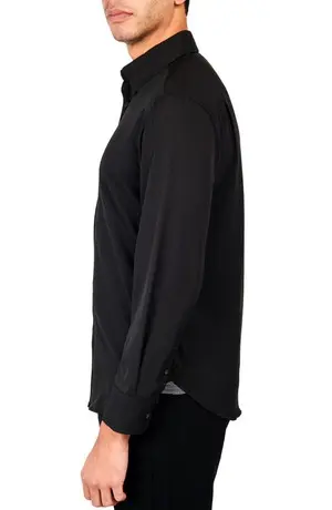 W.R.K Regular Fit Solid Performance Dress Shirt - Black