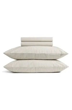 PARACHUTE Percale Sheet Set - Bone Stripe