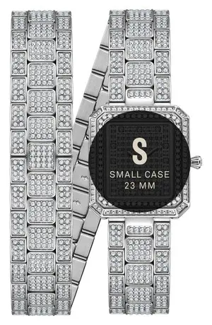 JBW Arc Diamond Wrap Bracelet Watch - Silver