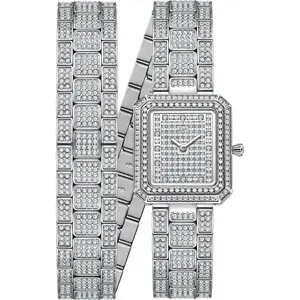 JBW JBW Arc Diamond Wrap Bracelet Watch Silver