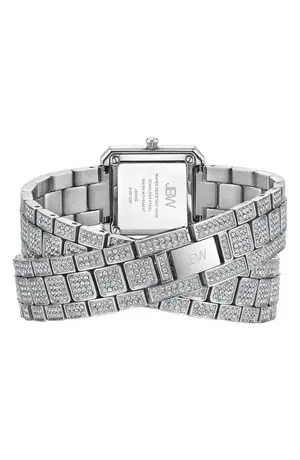 JBW Arc Diamond Wrap Bracelet Watch - Silver