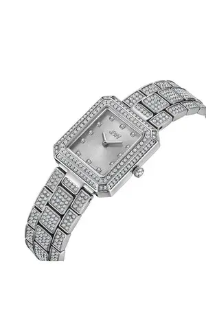JBW Diamond And Crystal Accent Bracelet Watch - Silver