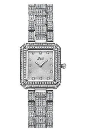 JBW Diamond And Crystal Accent Bracelet Watch - Silver