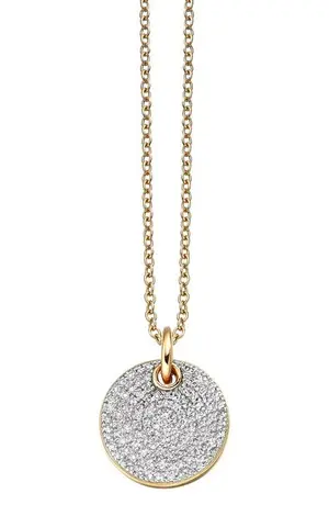 Monica Vinader Monica Vinader Ava Diamond Disc Pendant Charm Gold