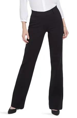 NYDJ Flare Leg Ponte Knit Trousers - Black