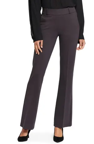 NYDJ Flare Leg Ponte Knit Trousers Cordovan