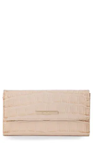 Brahmin Cordelia Croc Embossed Wallet - Cloud Dancer