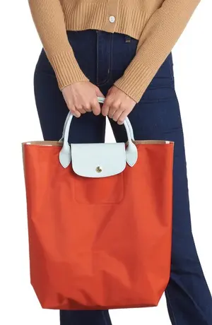 Longchamp Le Pliage Replay North/South Top Handle Tote - Orange