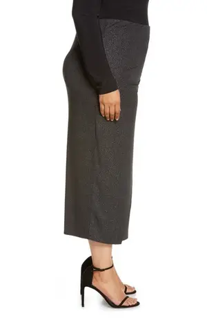 OPEN EDIT Draped Sparkle Midi Skirt