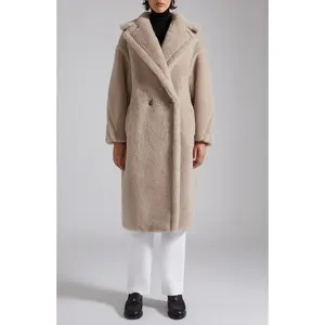 Max Mara Tedgirl Oversized Alpaca Blend Coat - Beige