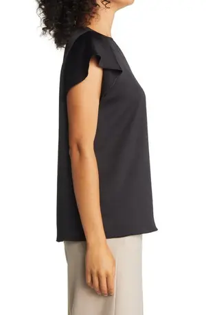 Nordstrom Ruffle Sleeve Blend Satin Top