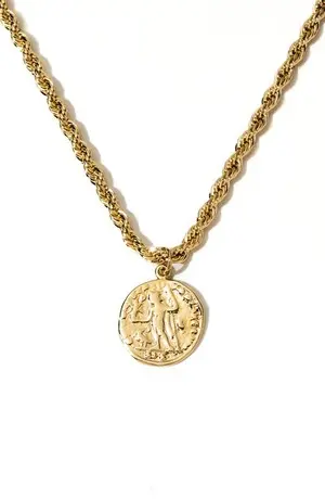 CHILD OF WILD Corda Coin Pendant Necklace - Gold