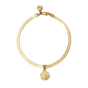 CHILD OF WILD St. Benedict Charm Anklet - Gold