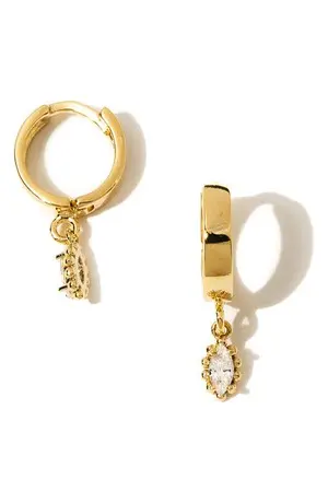 CHILD OF WILD Sophia Drop Huggie Hoop Earrings - Gold