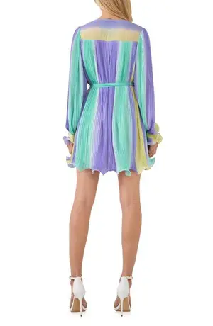 Endless Rose Stripe Pleated Mini Dress