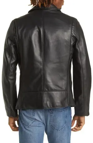 SCHOTT Waxy Leather Delivery Jacket - Black