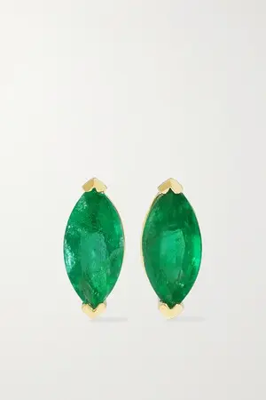 Shay 18-karat Emerald And Diamond Dangle Earrings - Gold
