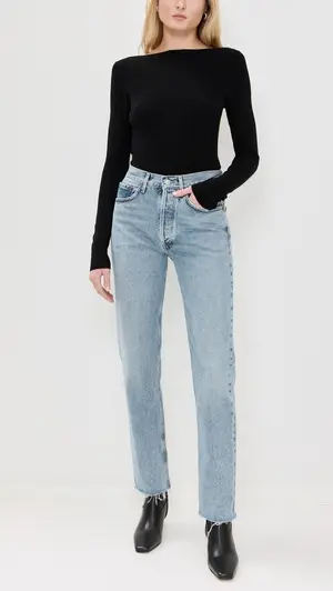 AGOLDE Lana Mid-rise Straight Jeans