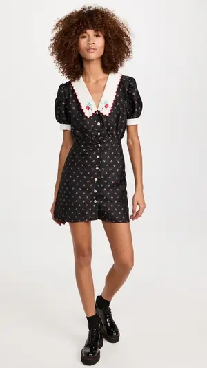 SISTER JANE Courtney Jacquard Mini Dress