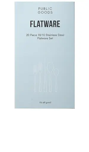 PUBLIC GOODS 18/10 Stainless Steel Forged Flatware Set In Metallic Silver