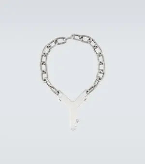 Rick Owens Cerberus Chainlink Choker In Silver - 30% Off