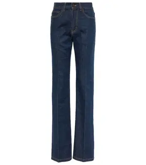 Saint Laurent Clyde High-rise Straight Jeans