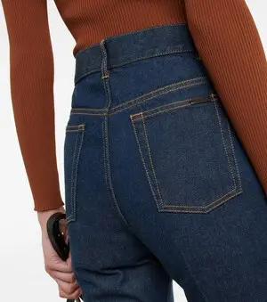 Saint Laurent Clyde High-rise Straight Jeans