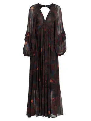 Farm Rio Women's Borogodo Toucans Maxi Dress - Black - Size XS - Black  - Black