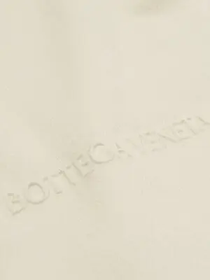 Bottega Veneta White Fringed Embossed Cashmere Scarf