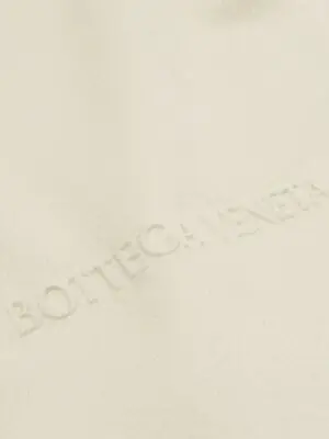 Bottega Veneta White Fringed Embossed Cashmere Scarf
