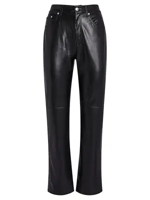 Nanushka Vinni Cropped Vegan Leather Pants
