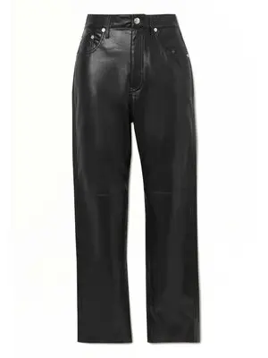 Nanushka Vinni Cropped Vegan Leather Pants