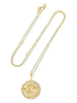ANITA KO Zodiac Large 18-karat Gold Diamond Necklace