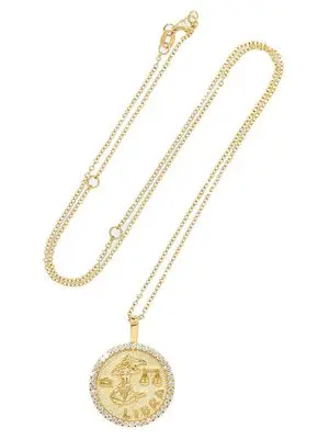 ANITA KO Zodiac Large 18-karat Gold Diamond Necklace