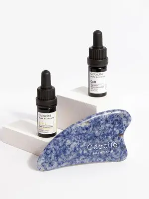 ODACITE Crystal Contour Gua Sha Blue Sodalite Beauty Tool