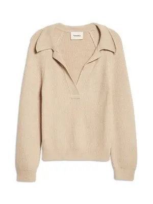 Nanushka Bambi Polo Neck Ribbed Sweater