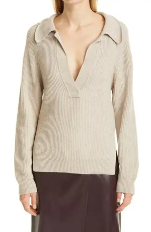 Nanushka Bambi Polo Neck Ribbed Sweater