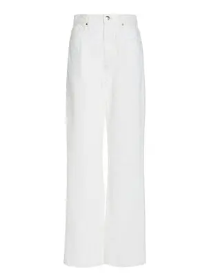 GOLDSIGN The Curved Rigid High-rise Straight-leg Jeans