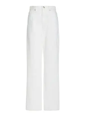 GOLDSIGN The Curved Rigid High-rise Straight-leg Jeans