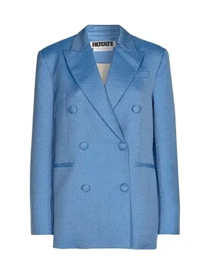 Remain Birger Christensen Fox Jacquard Double-breasted Blazer