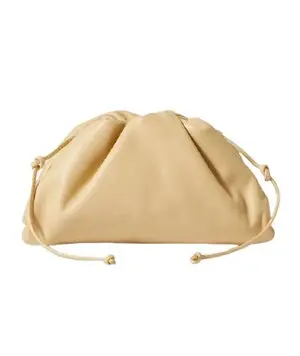 Bottega Veneta The Pouch Small Gathered Leather Clutch