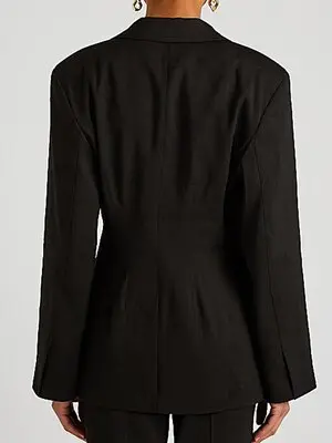 Jacquemus La Veste Vovio Black Woven Blazer